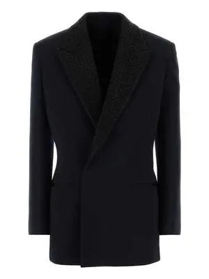 Bottega Veneta Midnight Wool Blazer - Blue