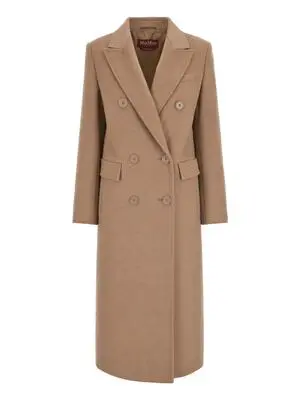 Max Mara MAX MARA STUDIO Double-Breasted Wool Coat Cammello