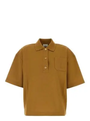 Saint Laurent SAINT LAURENT Oversized Cotton Piquet Polo Shirt Yellow