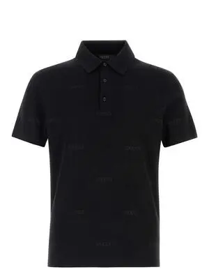 Gucci Embroidered Wool Blend Polo Shirt - Printed