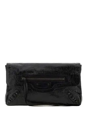 Balenciaga Le City Leather Clutch Bag - Black