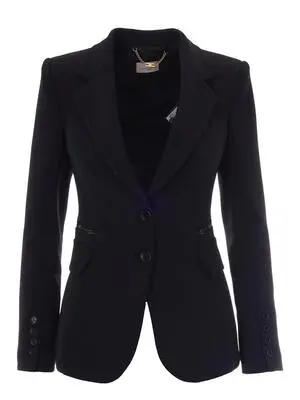 Elisabetta Franchi Tailored Single-breasted Blazer - Nero