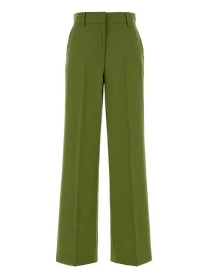WEEKEND Virgin Wool Palazzo Pants - Green