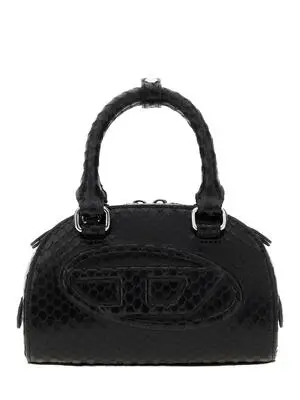 DIESEL® 1dr Dome Handbag In Bovine Leather - Black