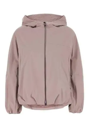 Herno Zip Up Hooded Nylon Jacket - Pink