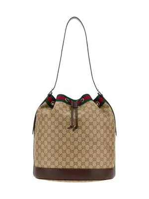 GUCCI Gucci GG Canvas Bucket Handbag