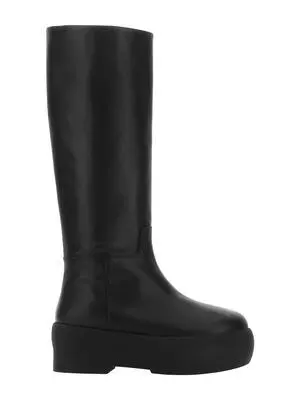 GIA BORGHINI GIA BORGHINI Leather Platform Boots Black