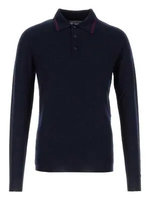 Balenciaga Wool Polo Shirt - Blue