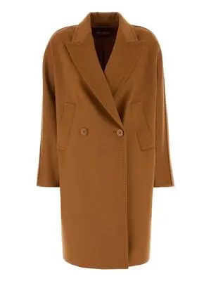 MM STUDIO Virgin Wool Double Breasted Tailored Jacket - Orange