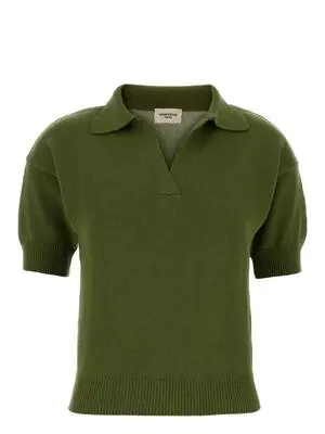 WEEKEND Albero Cotton Knit Polo Shirt - Green