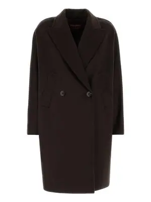 MM STUDIO Wool Double-breasted Jacket - Brown