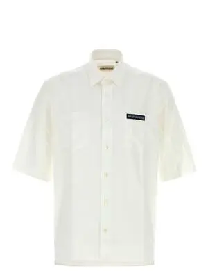 NAMACHEKO Cotton Poplin Guardia Shirt - White
