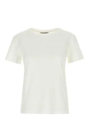 S MAXMARA Cotton-modal Segale T-shirt - White