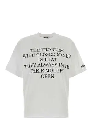 Moschino Oversize Cotton T-shirt With Graphic Print - White