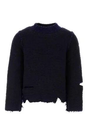 NAMACHEKO Two-tone Wool Blend Sweater With Distressed Details - Multicoloured