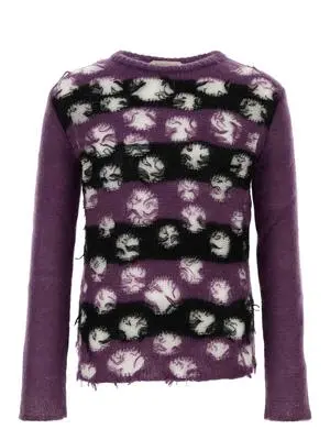 NAMACHEKO Wool Blend Mohair Knit Sweater With Textured Pattern - Multicoloured
