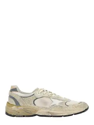 GOLDEN GOOSE Running Dad Sneaker In Suede And Fabric - White