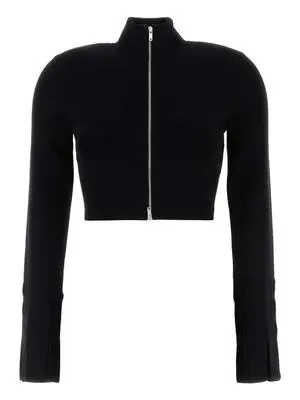 Nanushka Zip-up Stretch Viscose Blend Cardigan - Black