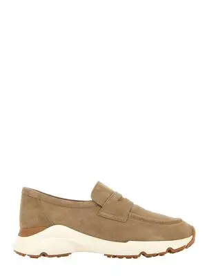 TOD`S Tod's Suede Loafers With Rubber Sole - Grey