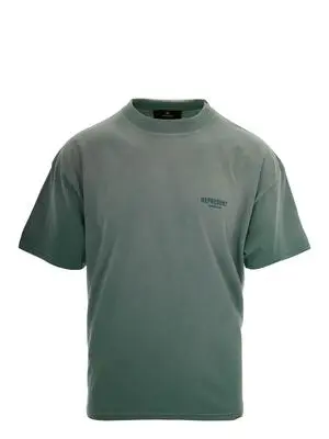 REPRESENT Graphic Cotton Oversized T-shirt - Washed Aloe