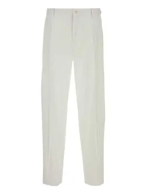 Dolce & Gabbana Cotton Tailored Trousers - White