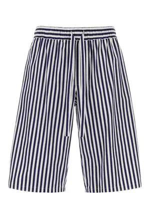 Dolce & Gabbana Striped Bermuda Shorts With Drawstring Waist - Stripped
