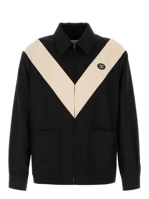 Valentino Garavani Gabardine Wool-blend Jacket - Black
