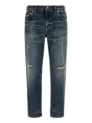 Dolce & Gabbana Distressed Denim Jeans - Light Blue