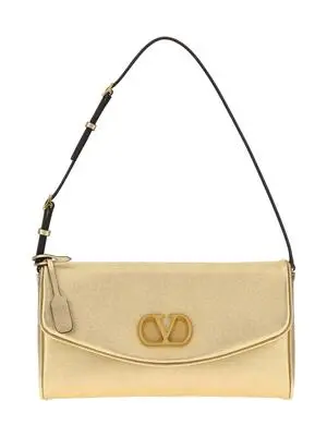 Valentino Garavani Devain Shoulder Handbag In Nappa Leather - Gold
