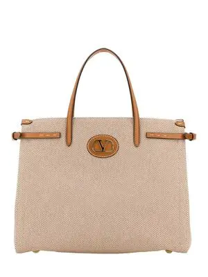 Valentino Garavani Antibes Shopping Handbag With Canvas Finish, 34 X 28 X 17 Cm - Multicoloured