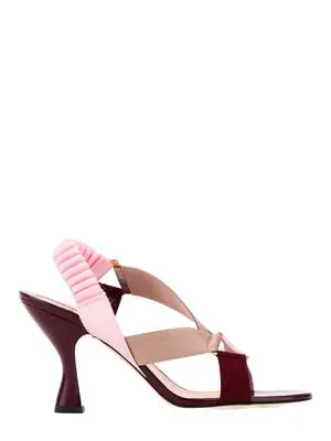 Fendi FENDI Iconic Colibrì Fabric Heeled Sandals Multicoloured