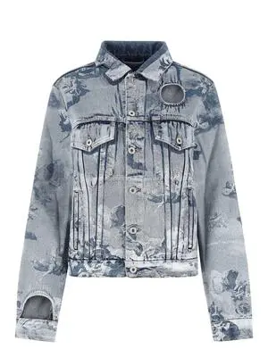Off-White Denim Jacket With Design - Printed