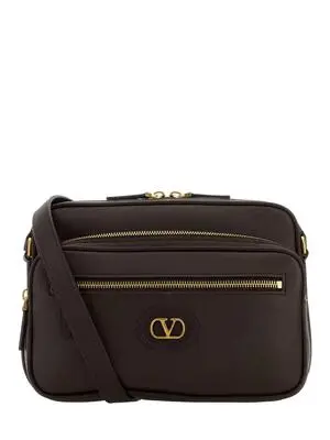 Valentino Garavani Antibes Crossbody Handbag In Leather - Brown