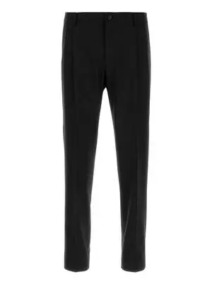 Dolce & Gabbana Stretch Wool Trousers - Black