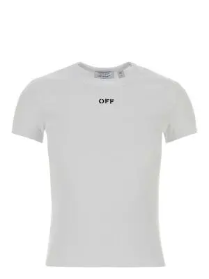 Off-White OFF-WHITE Stretch Cotton T-Shirt White