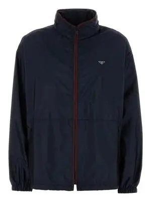 Prada Re-nylon Zip-up Windbreaker Jacket - Blue