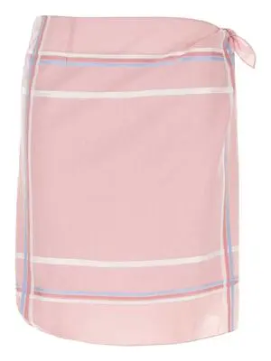 Prada Prada Women's Cotton Skirt With Silk & Recycled Cupro Lining Pink