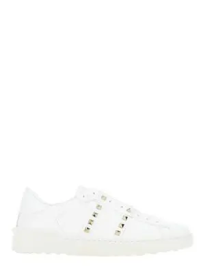 Valentino Garavani Rockstud Untitled Leather Sneaker - White