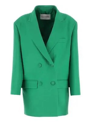 Valentino Garavani Oversize Crepe Couture Blazer - Green