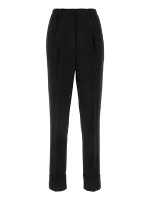 Prada Wool-blend Tailored Pants - Black