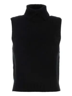 Prada Cashmere Knit Vest - Black