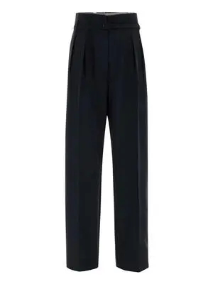 PRADA PRADA Wool-Blend Palazzo Pants With Cupro Lining