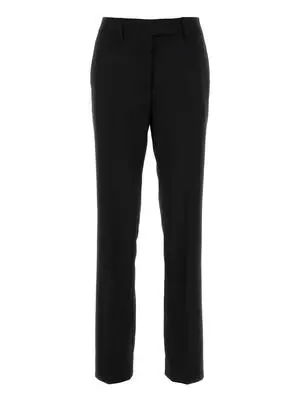 Prada 100% Virgin Wool Tailored Trousers - Black