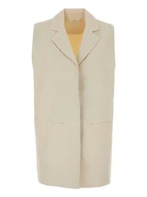 Co Viscose-linen Blend Vest - White