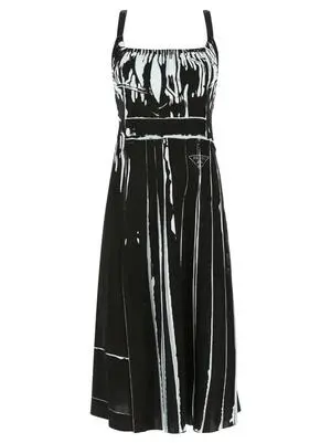 Prada Stretch Viscose Mini Dress - Printed