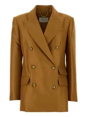ZIMMERMANN ZIMMERMANN Hypnotic Wool-Silk Blend Double-Breasted Blazer