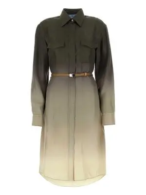 Prada Twill Shirt Dress With Belt - Multicoloured