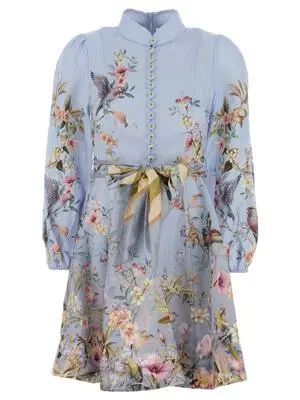 Zimmermann Printed Linen Mini Dress - Floral