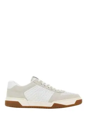 VALENTINO VALENTINO GARAVANI Two-Tone Leather And Suede Sneakers