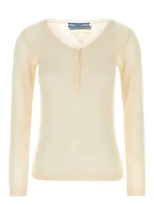 Prada Prada Skin Cashmere-Silk Blend Sweater Pink